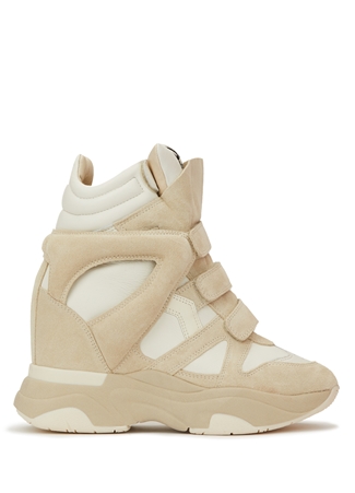 Isabel Marant Kadın Beyaz Bej Deri Sneaker 36 EU