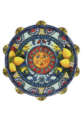 Baci Milano Tamburello Büyük Boy Kesme Tahtası Çok Renkli