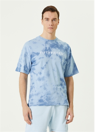 Fifty Pieces Erkek Mavi Logo Detaylı Düşük Omuzlu T-shirt S EU Fifty Pieces Erkek Mavi Logo Detaylı Düşük Omuzlu T-shirt S EU
