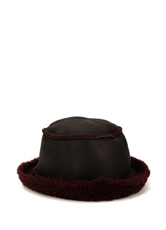 Pal Zileri Erkek Bordo Deri Şapka L EU