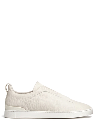 Zegna Erkek Triple Stitch Beyaz Deri Sneaker UK Zegna Erkek Triple Stitch Beyaz Deri Sneaker UK