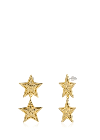 Berrin Özkan Kadın Shining Star Altın Rengi Kaplama Küpe Eu Berrin Özkan Kadın Shining Star Altın Rengi Kaplama Küpe Eu