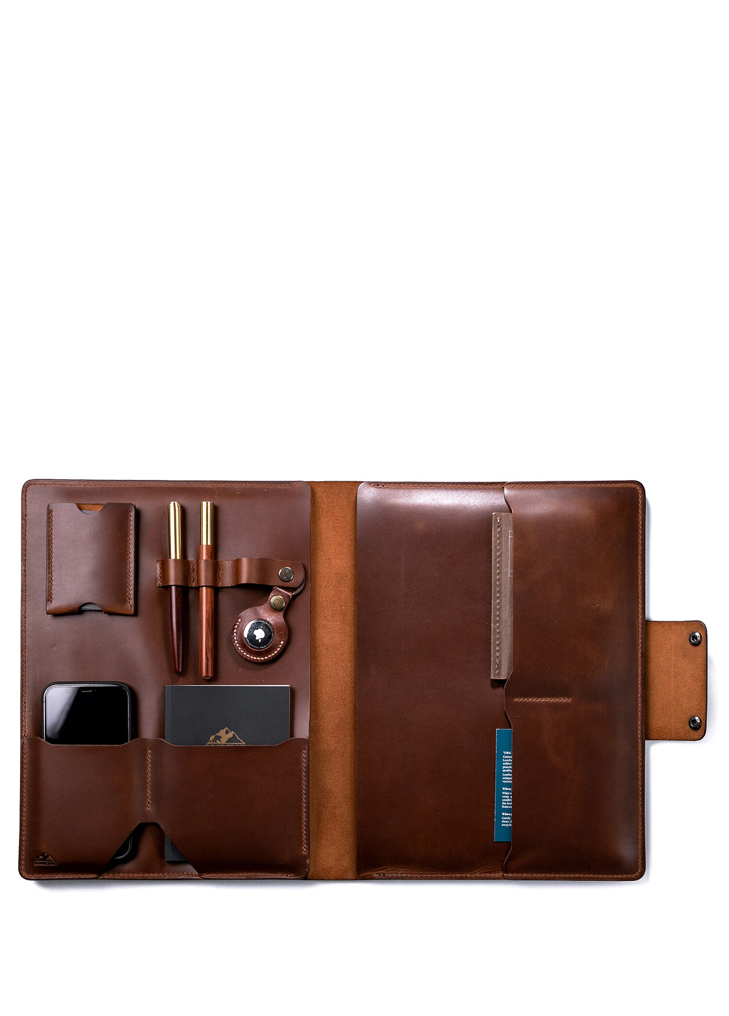 Roarcraft - MacBook Pro 13" Antik Kahve Deri Kılıf Organizer - Antik Kahve
