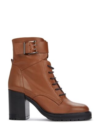 Network Kadın Taba Deri Bot Turuncu 39 EU