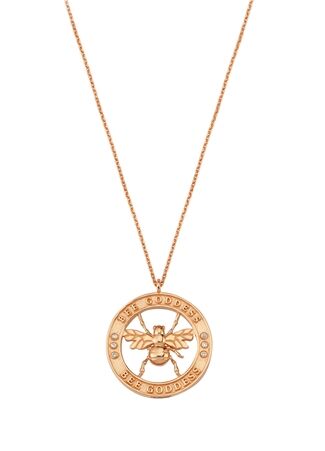 Bee Goddess Kadın Honey Altın Rengi Kolye Pembe EU