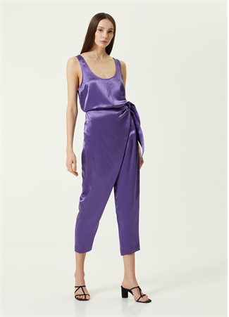 Maksu Kadın Skala Mor Bağcıklı Pantolon Mavi L EU Maksu Kadın Skala Mor Bağcıklı Pantolon Mavi L EU