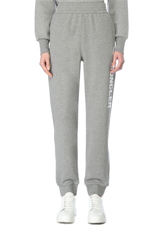 Moncler Kadın Gri Logo Baskılı Eşofman Altı L EU