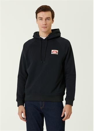 Scotch & Soda Erkek Lacivert Kapüşonlu Logolu Sweatshirt S EU Scotch & Soda Erkek Lacivert Kapüşonlu Logolu Sweatshirt S EU