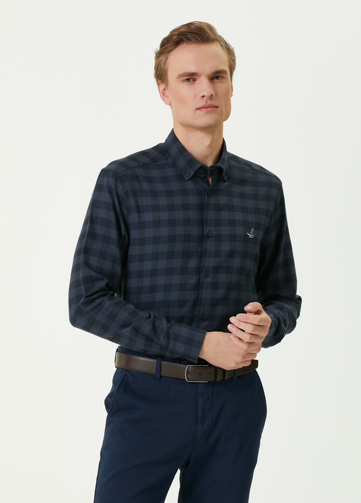 Beymen Club - Comfort Fit Black Checkered Shirt