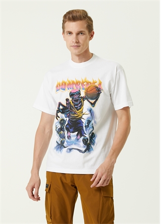 Domrebel Erkek Basketbones Beyaz Figür Baskılı T-shirt XS EU Domrebel Erkek Basketbones Beyaz Figür Baskılı T-shirt XS EU