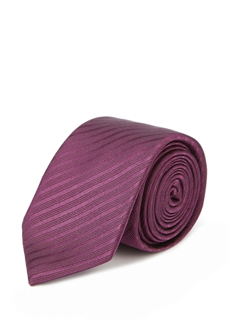 Pal Zileri Erkek Bordo Verev Çizgili İpek Kravat EU Pal Zileri Erkek Bordo Verev Çizgili İpek Kravat EU