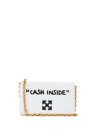 Off-white Kadın Beyaz Logo Detaylı Deri Çanta Eu Off-white Kadın Beyaz Logo Detaylı Deri Çanta Eu