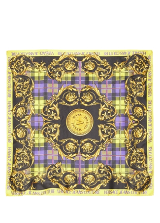 Versace Jeans Couture Kadın Colorblocked Barok Desenli İpek Fular EU Versace Jeans Couture Kadın Colorblocked Barok Desenli İpek Fular EU