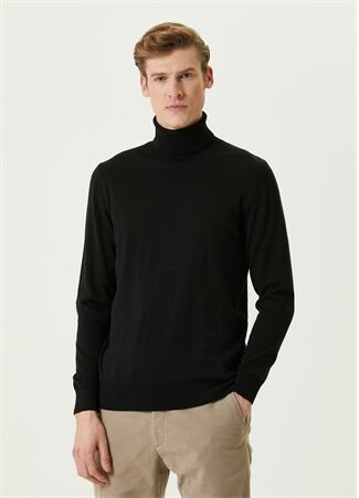 Beymen Erkek Siyah Balıkçı Yaka Kazak S EU