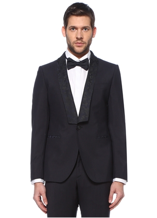 Palzileri Lab Erkek Lacivert Yakası Kamuflaj Desenli Ceket 46 IT