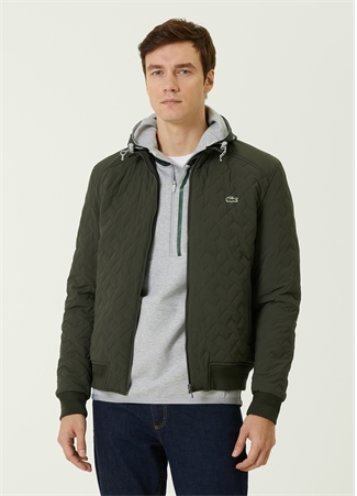 Lacoste Erkek Haki Kapitoneli Bomber Mont S EU Lacoste Erkek Haki Kapitoneli Bomber Mont S EU