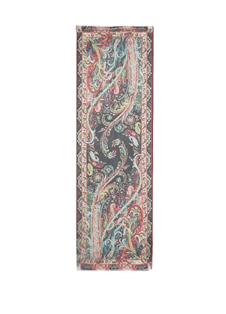 Etro Kadın Siyah Etnik Desenli İpek Şal EU Etro Kadın Siyah Etnik Desenli İpek Şal EU