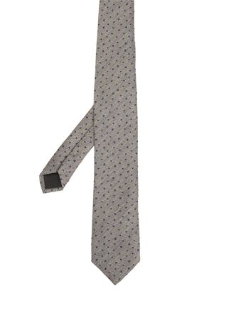 Network Erkek Vizon Lacivert Puantiyeli İpek Kravat Gri EU