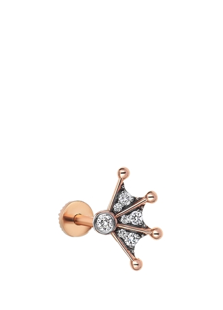 Kısmet by Milka Kadın Webfoot Beyaz Pırlantalı Altın Rengi Kıkırdak Küpesi EU Kısmet by Milka Kadın Webfoot Beyaz Pırlantalı Altın Rengi Kıkırdak Küpesi EU