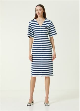 Prada Kadın Elbise Mavi 42 It