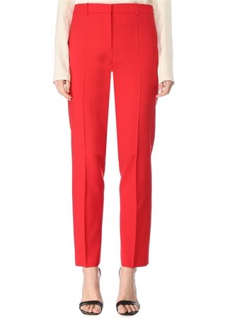 Givenchy Kadın Slim Fit Kırmızı Yün Cigarette Pantolon 38 IT