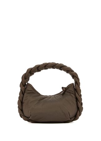 Hereu Kadın Haki Örgü Detaylı Omuz Çantası Yeşil EU