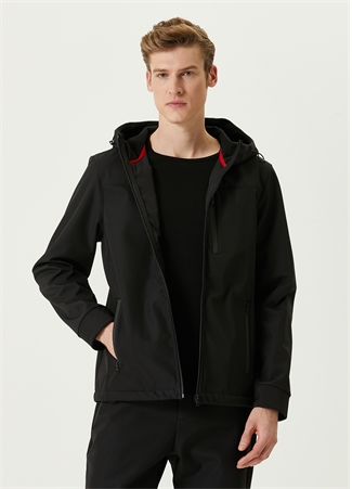 Beymen Collection Erkek Siyah Kapüşonlu Thermal Mont S EU