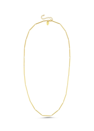 Mers Kadın Çubuk Formlu Uzun Gümüş Rengi Kolye EU