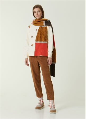 Beymen Club Kadın Kahverengi Fitilli Pantolon 34