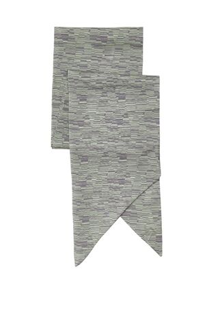 Pal Zileri Erkek Gri Geometrik Desenli İpek Atkı Yeşil EU