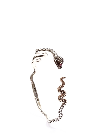 Aida Bergsen Kadın Snake Pırlanta Yakut Gümüş Rengi ve Altın Bileklik EU Aida Bergsen Kadın Snake Pırlanta Yakut Gümüş Rengi ve Altın Bileklik EU