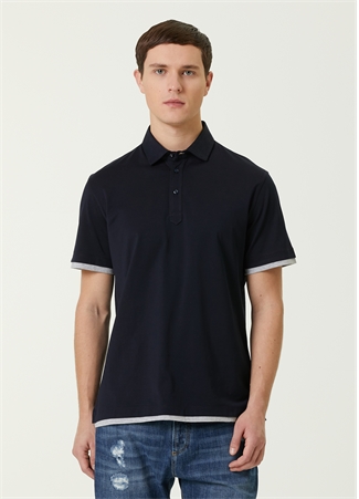 Brunello Cucinelli Erkek Lacivert Polo Yaka T-shirt 50 IT Brunello Cucinelli Erkek Lacivert Polo Yaka T-shirt 50 IT