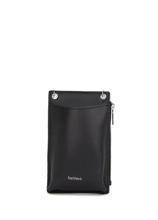 Network Kadın Siyah Deri Omuz Çantası EU