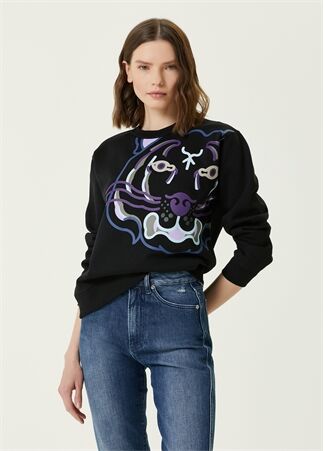 Kenzo Kadın Tiger Siyah Bisiklet Yaka Sweatshirt S Eu Kenzo Kadın Tiger Siyah Bisiklet Yaka Sweatshirt S Eu