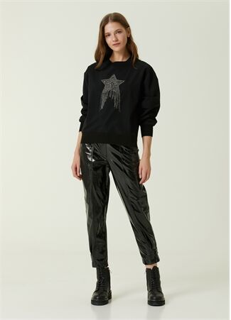 Beymen Club Kadın Siyah Rugan Jogger Pantolon 42
