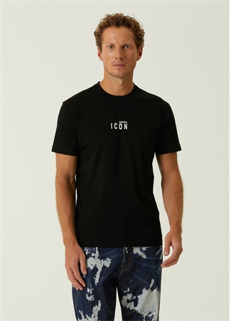 Dsquared2 Erkek Siyah Logo Baskılı Basic T-shirt S EU Dsquared2 Erkek Siyah Logo Baskılı Basic T-shirt S EU