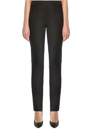 Pal Zileri Kadın Siyah Boru Paça Yün Pantolon 38 IT