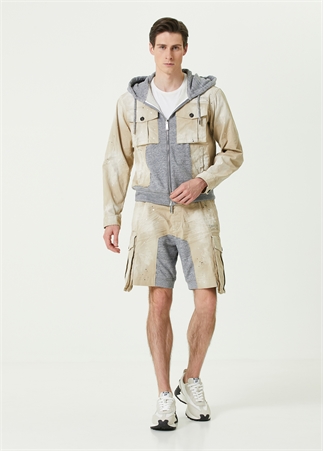 Dsquared2 Erkek Stamped Hybrid Gri Bej Kargo Bermuda 46 It Dsquared2 Erkek Stamped Hybrid Gri Bej Kargo Bermuda 46 It