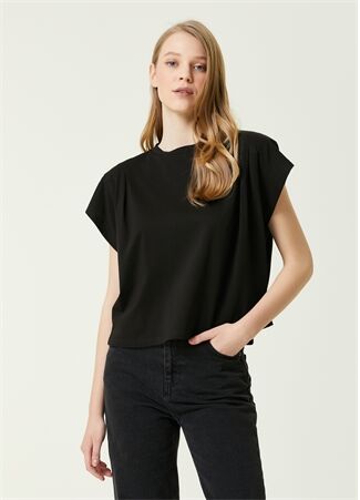 Beymen Club Kadın Siyah Bisiklet Yaka Vatkalı Crop T-shirt S Beymen Club Kadın Siyah Bisiklet Yaka Vatkalı Crop T-shirt S