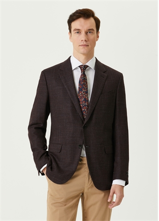 Zegna Erkek Bordo Tweed Dokulu Yün Ceket Lacivert 56 It Zegna Erkek Bordo Tweed Dokulu Yün Ceket Lacivert 56 It