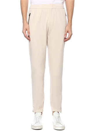 Paul Smith Erkek Bej Beli Büzgülü Paça Detaylı Yün Pantolon 34 US