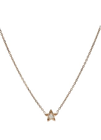 Collection Kadın Pırlanta Detaylı Altın Rengi Kolye EU