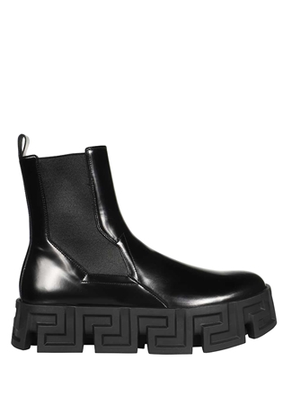 Versace Erkek Siyah Logo Taban Detaylı Deri Bot 42 EU Versace Erkek Siyah Logo Taban Detaylı Deri Bot 42 EU