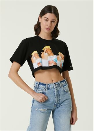 Ma Primi Giovani Kadın TSHIRT Siyah S EU Ma Primi Giovani Kadın TSHIRT Siyah S EU