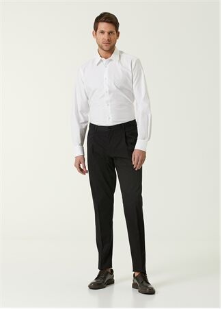 Palzileri Lab Erkek Siyah Normal Bel Pilili Pantolon 50 IT