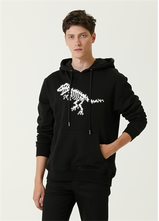 8-Bit by Mhrs Erkek Siyah Kapüşonlu Figür Detaylı Sweatshirt XS EU 8-Bit by Mhrs Erkek Siyah Kapüşonlu Figür Detaylı Sweatshirt XS EU