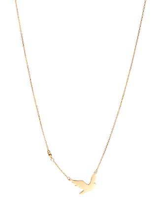 Collection-Alper Tunçoku Kadın Kuş Formlu Altın Rengi Kolye EU