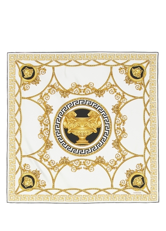 Versace Kadın La Coupe des Dieux Beyaz İpek Eşarp EU Versace Kadın La Coupe des Dieux Beyaz İpek Eşarp EU