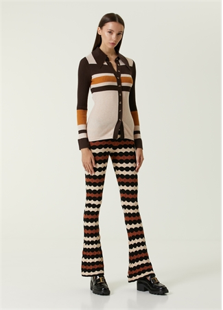 Dodo Bar Or Kadın Siyah Desenli Bol Paça Pantolon 42 IT Dodo Bar Or Kadın Siyah Desenli Bol Paça Pantolon 42 IT