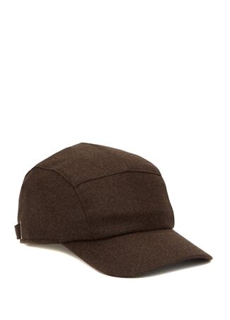 Isaia Erkek Kahverengi Yün Şapka 60 EU